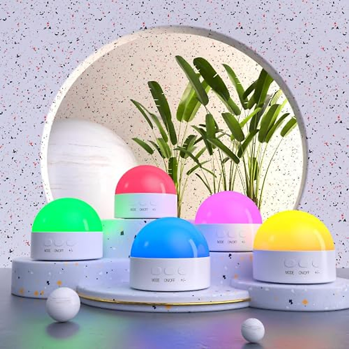 Kintion Portable LED Night Lamp for Kids and Adult(with RGB Mode), Bedside Dimmable Warm Night Light, Soft Eye Caring Night Light for Kids Breastfeeding and Sleep Aid, 8 Colors, 2pcs