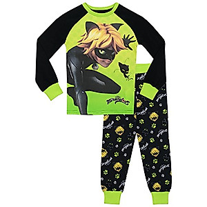 Miraculous Ladybug Boys' Cat Noir Pajamas Size 6 Multicolored