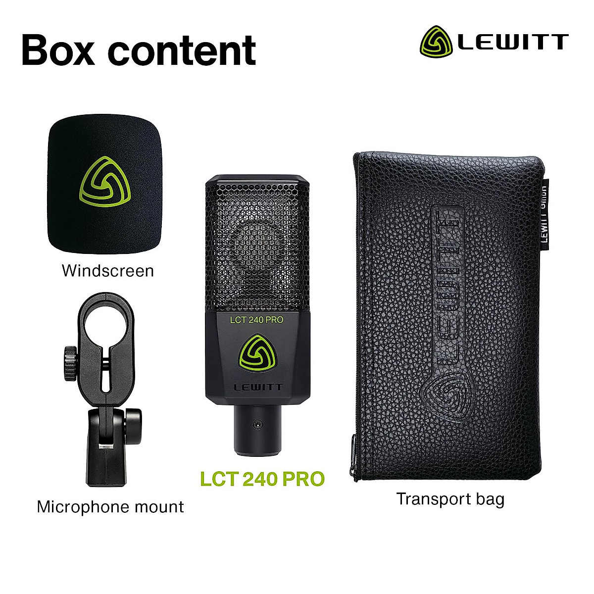 LCT-240-PRO Compact Condenser Microphone, Black