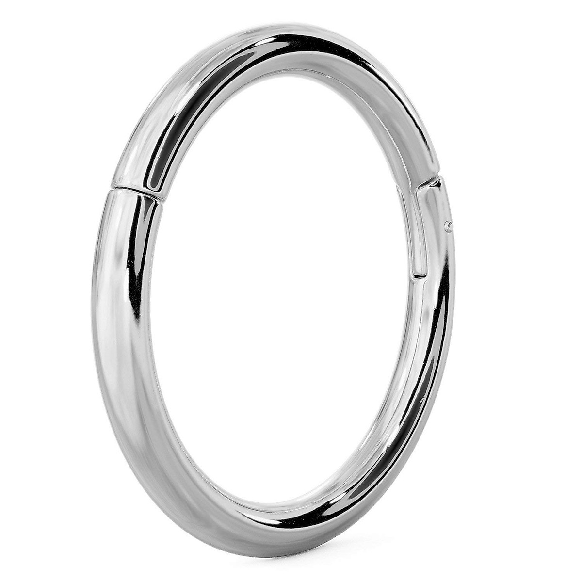 FreshTrends Platinum Plain Clicker Ring Hoop, Solid 950 Platinum | 18G | 1/4" (6mm)