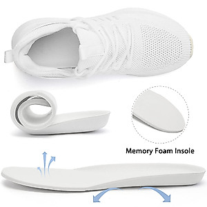 KPP Walking Shoes Sneakers for Women - Tennis Running Gym Workout Slip On Memory Foam Athletic Lightweight Comfortable Breathable Casual Shoes