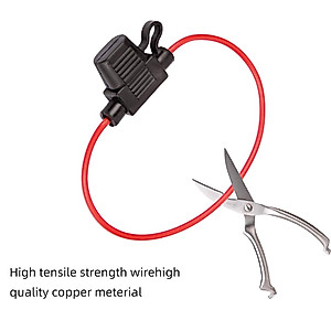 HUIQIAODS 2 Pack Mini Blade Fuse Holder 18 Gauge Waterproof Pigtail Inline Fuse Holder with 5A ATM Fuses