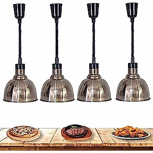 Buffet Heat Lamps, Food Heating Lamp, Lights Buffet Server Food Warmer Metal Chandelier Telescopic Metal Food Heat Light Hanging Chandelier Buffet Light for Home Kitchen Hotel