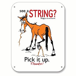 Fergus The Horse Barn Signs - Pick Up Strings