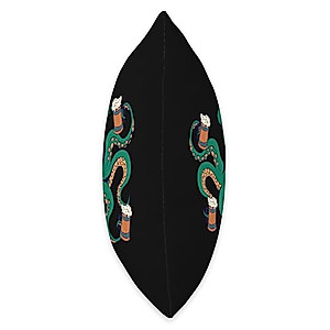 Funny saint Patrick's day double fisting twice octopus Irish Throw Pillow