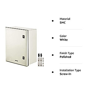 VEVOR Fiberglass Enclosure 19.7 x 15.7 x7.9" Electrical Enclosure Box NEMA 3X Electronic Equipment Enclosure Box IP65 Weatherproof Wall-Mounted Electrical Enclosure with Hinges & Quarter-Turn Latches