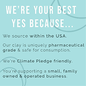 Calcium Bentonite Clay Healing Powder - Pure Pharmaceutical, Better Than Food Grade - Face, Body & Hair Detox Mask, for Internal Use, Natural Mud Masks, Deep Pore Cleansing for Health & Beauty