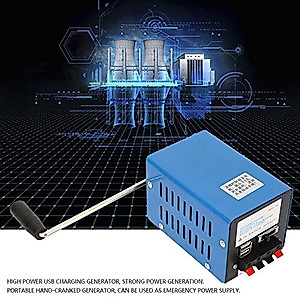 Manual Hand Cranking Generator，Portable High Power Hand-cranked Charging Generator USB Charging Emergency Dynamotor for Camping Outdoor Survival