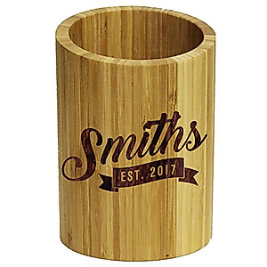 Personalized Kitchen Utensil Tool Holder Caddy Organizer Storage - Custom Monogrammed - Round