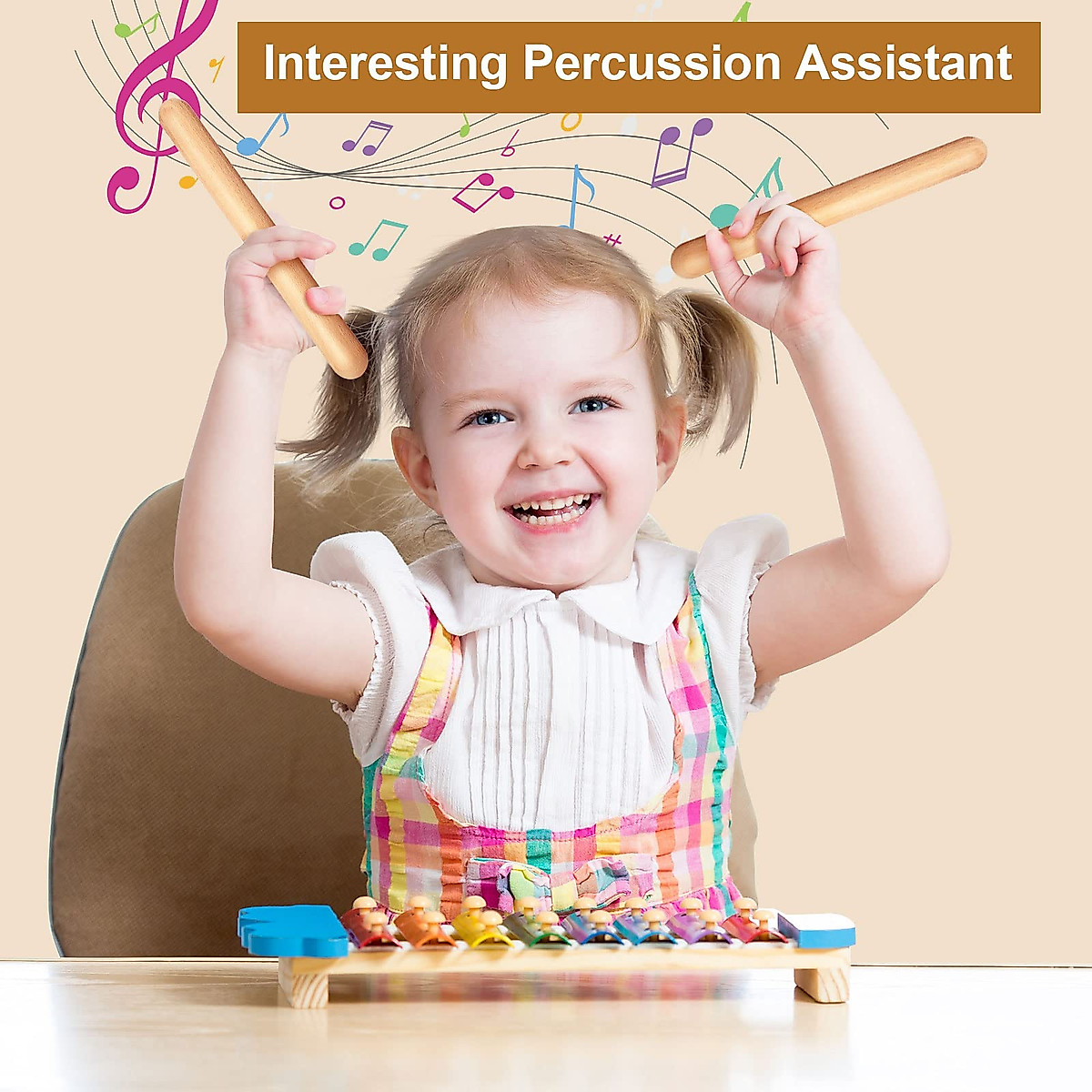 Boao 20 Pieces Rhythm Sticks for Kids Bulk 8 Inch Music Lummi Sticks with Carry Bag Music Rhythm Sticks Classical Wood Claves Musical Percussion Instrument Musical Sticks Classroom Set