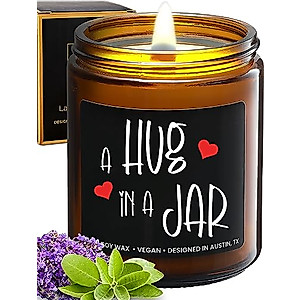 Hug in A Jar Candle, Get Well Soon Gifts for Women and Men, Thinking of You Gifts, Bereavement Gifts, Sympathy Gifts for Loss of Mom Loss of Father Gift, Sympathy Candle for Loss of Loved One