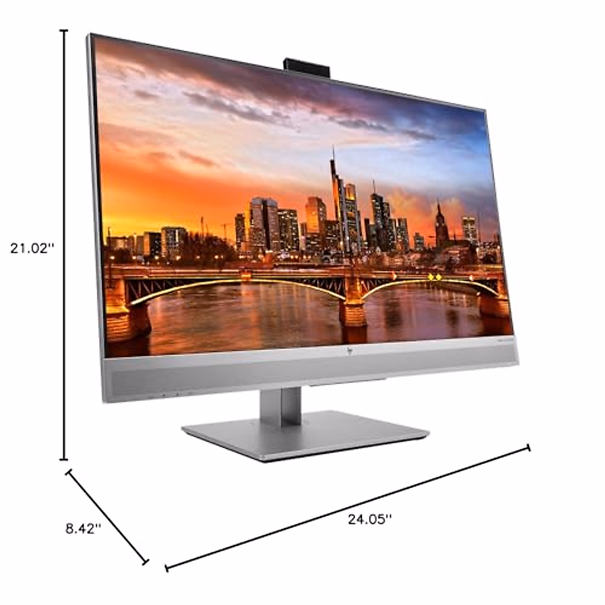 HP EliteDisplay E273m 27 Inch LED Backlit IPS Monitor 2-Pack with Built in Speakers and Webcam, FHD 1920 x 1080 (1FH51A8#ABA)