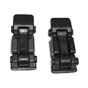 Rugged Ridge 11210.09 Black Plastic Hood Catch - Pair