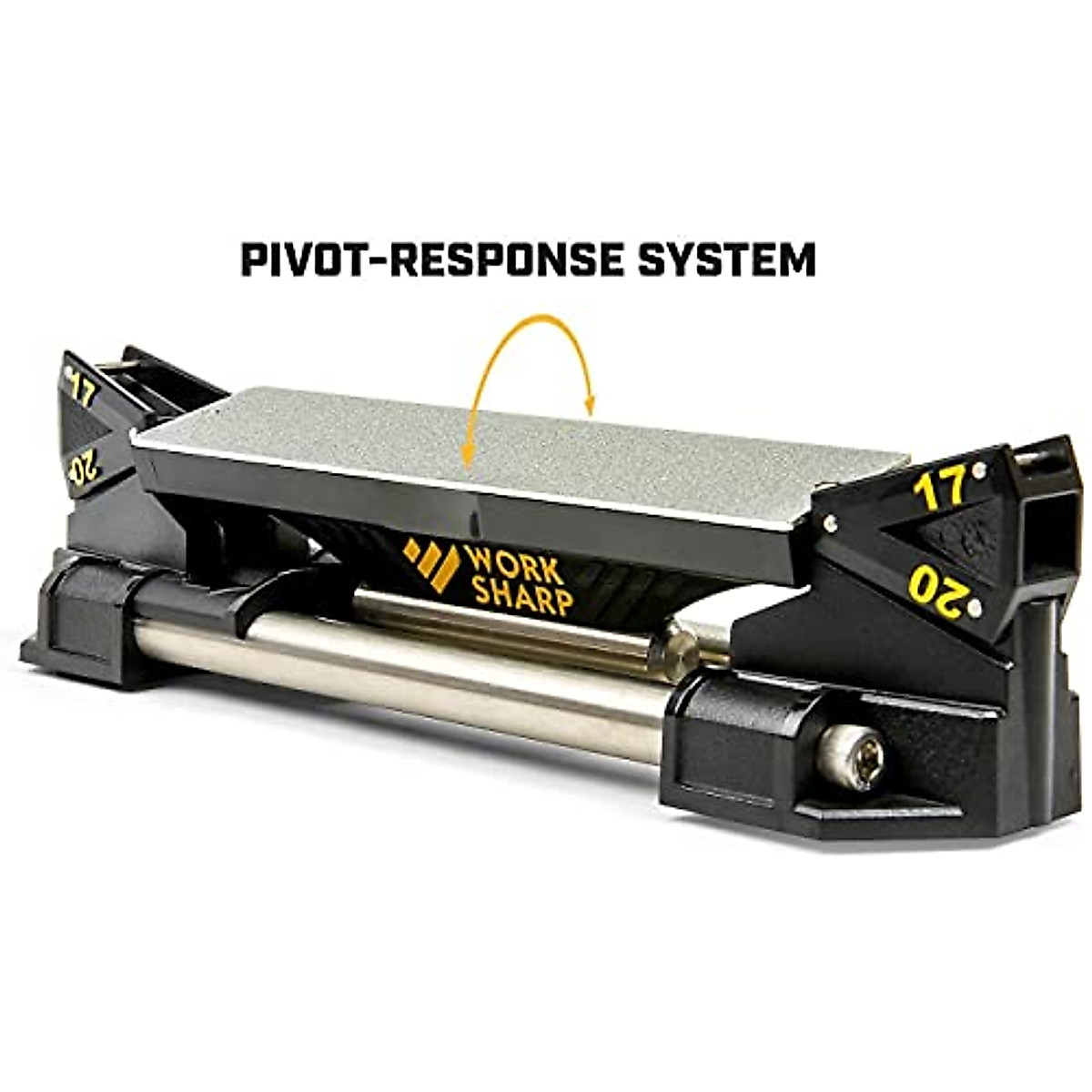 Work Sharp Guided Sharpening System, Diamond and Ceramic Dry Stone Knife Sharpener for axes, garden tools, knives, without water or oil Black