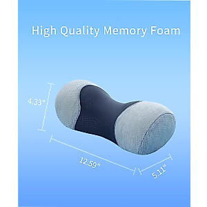 Bespilow Say Goodbye to Neck Pain Small Neck Support Pillow,Cervical Neck Roll Memory Foam Pillow,Cervical Traction Device,Neck Pillows for Tension Muscle Relief,Neck & Shoulder Pain Relaxer