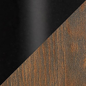 LumiSource Riley Adjustable Office Chair, Home Office Chair with Wheels, Wooden Desk Chair, Black Office Chair, Computer Chair, Home Office Desk Chair Comfy, Farmhouse Chair