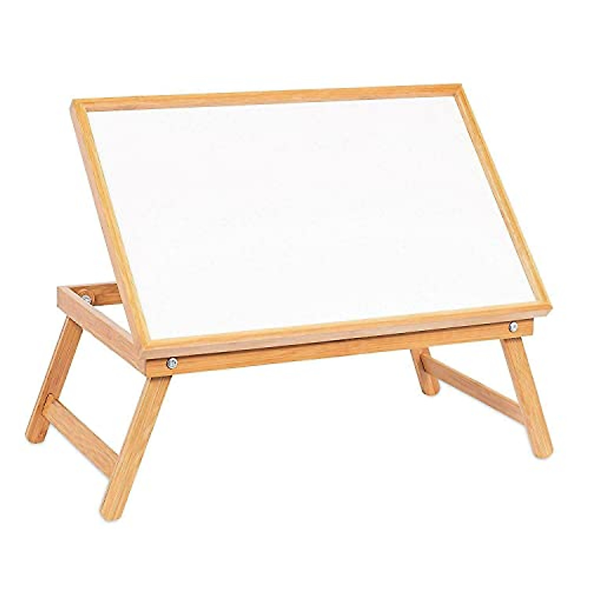 Wood Breakfast Bed Tray Lap Desk Serving Table Foldable Legs Bamboo Food Dinner GPJJPUS