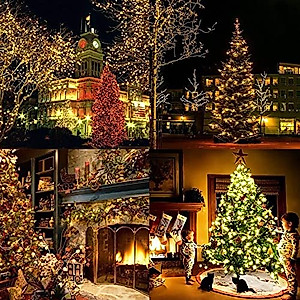 Fairy Lights Battery Operated Christmas String Lights 100 LED Waterproof Copper Wire Starry Twinkle Lights with 8 Modes Remote &Timer for Wedding Indoor Decor 2 Pack (Warm White)