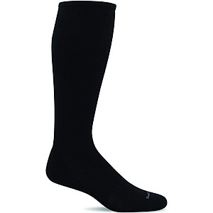 Sockwell Men's Featherweight Moderate Graduated Compression Sock, Black - M/L
