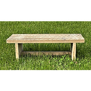 Classic Amish Reclaimed Wood Step Sitting Stool Footstool Deck Patio Door Platform, Indoor Outdoor. Natural, Rustic, Heavy Duty, Versatile. Handmade in USA. 24 x 11 x 8”.