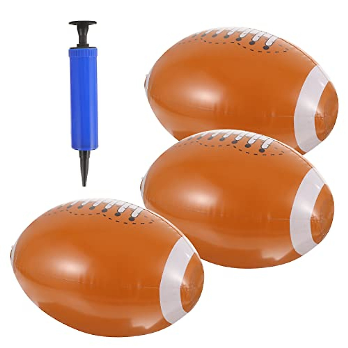 CLISPEED 3 Sets Inflatable Beach Ball Giant Inflatable Ball Summer Decorations for Outside Beach Toy Inflatable Water Balls Football Toys for Kids Inflatable Rugby Toys Ball Toy for Kids