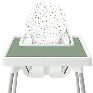 Kalovin High Chair Placemat for IKEA Antilop Baby High Chair, Silicone Placemats, High Chair Tray Finger Foods Placemat for Babies, Toddlers (Sage)