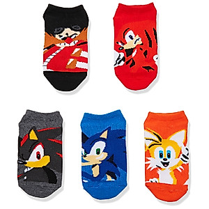 Sonic The Hedgehog Boys 5 Pack No Show Socks