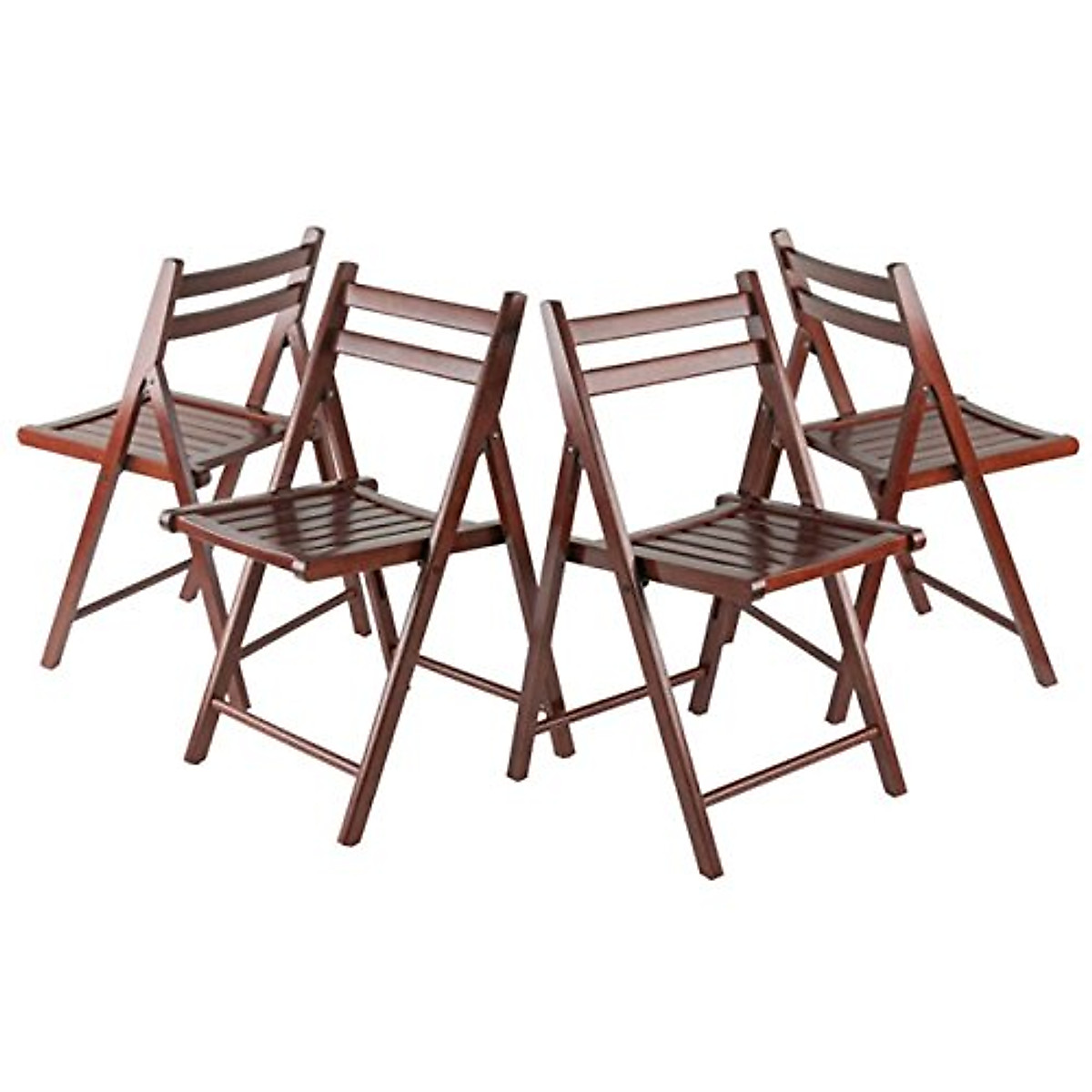 Ergode Robin 4-Pc Folding Chair Set Walnut