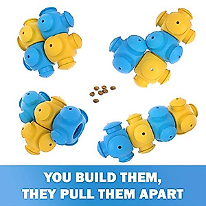 HOUNDGAMES Dog Puzzle Toys for Boredom, Chew Teething and Treat Dispensing for Smart Medium to Large Dogs - IQ Mental Enrichment Toys (4 Pack)