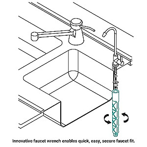 Metpure RO Faucet Reverse Osmosis Drinking Water Air Gap Filtration System Water Dispenser Spout (Brushed Nickel) with Pre-Inserted Tubing and Faucet Wrench RO-FW148