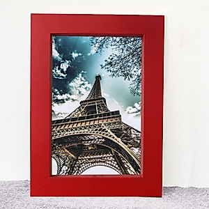 CURTEK 2-Pack 4 x 6'' Red Picture Frame with Removable Cushion Show Picture 3.6 x 5.6 Inch for Table Top Display and Wall Mounting Photo Frame