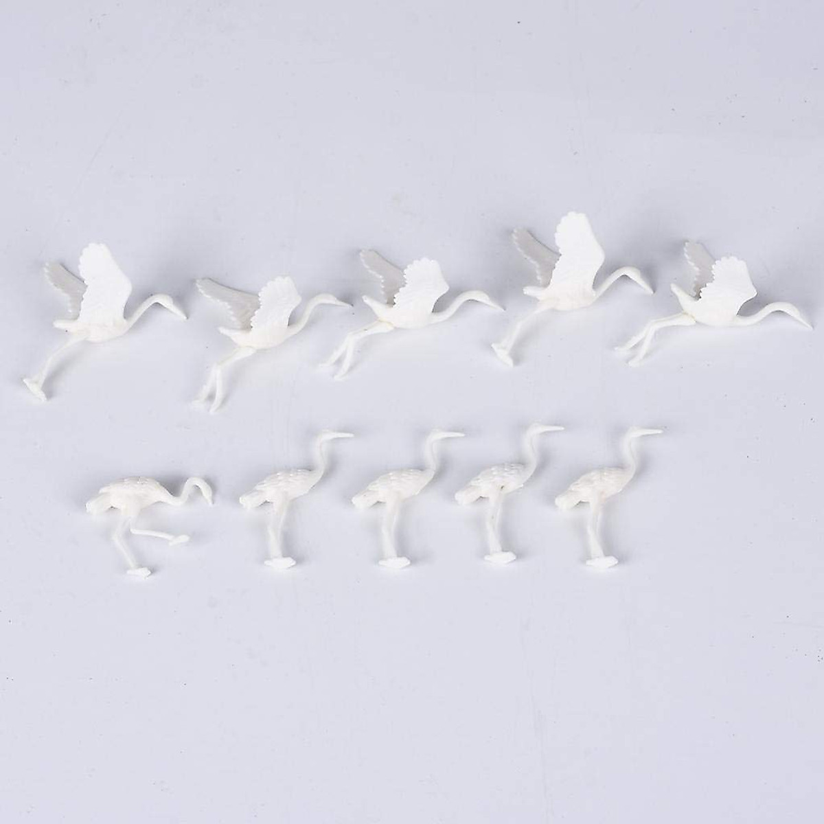 B Baosity 10 Miniature Pieces Figures Bird Crane 4x4x3cm