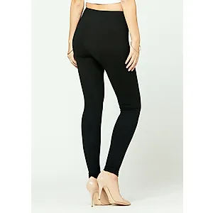 Conceited Leggings for Women - Tummy Control - 3" Waistband - Regular and Plus Size - Black - Small - Medium