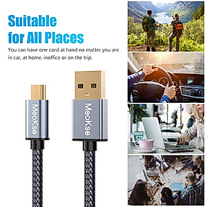 Meokse Mini USB Cable 20FT/6M Portable USB 2.0 Type A to Mini B High Speed Data Charging Cable Compatible with Hero HD, Cell Phones, MP3 Players, Dash Cams, Digital Cameras, Dash Cams
