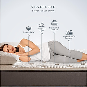 EPITEX Silverluxe Twin Mattress, 8 Inch Gel Memory Foam Twin Mattress in a Box, Individual Pocket Spring for Low Motion Transfer, Medium Firm Mattress, Gray
