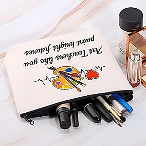 VAMSII Art Teacher Gifts Zipper Pouch Paint Brush Bag Art Teacher Appreciation Gifts Artist Gifts Art Major Gifts (Makeup Bag)