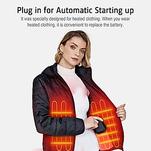 Lyzuepely Heated Vest Battery Pack Power Bank 10000 mAh for Heated Jacket Heating Electric Vest Coat Hoodies for Man for Women