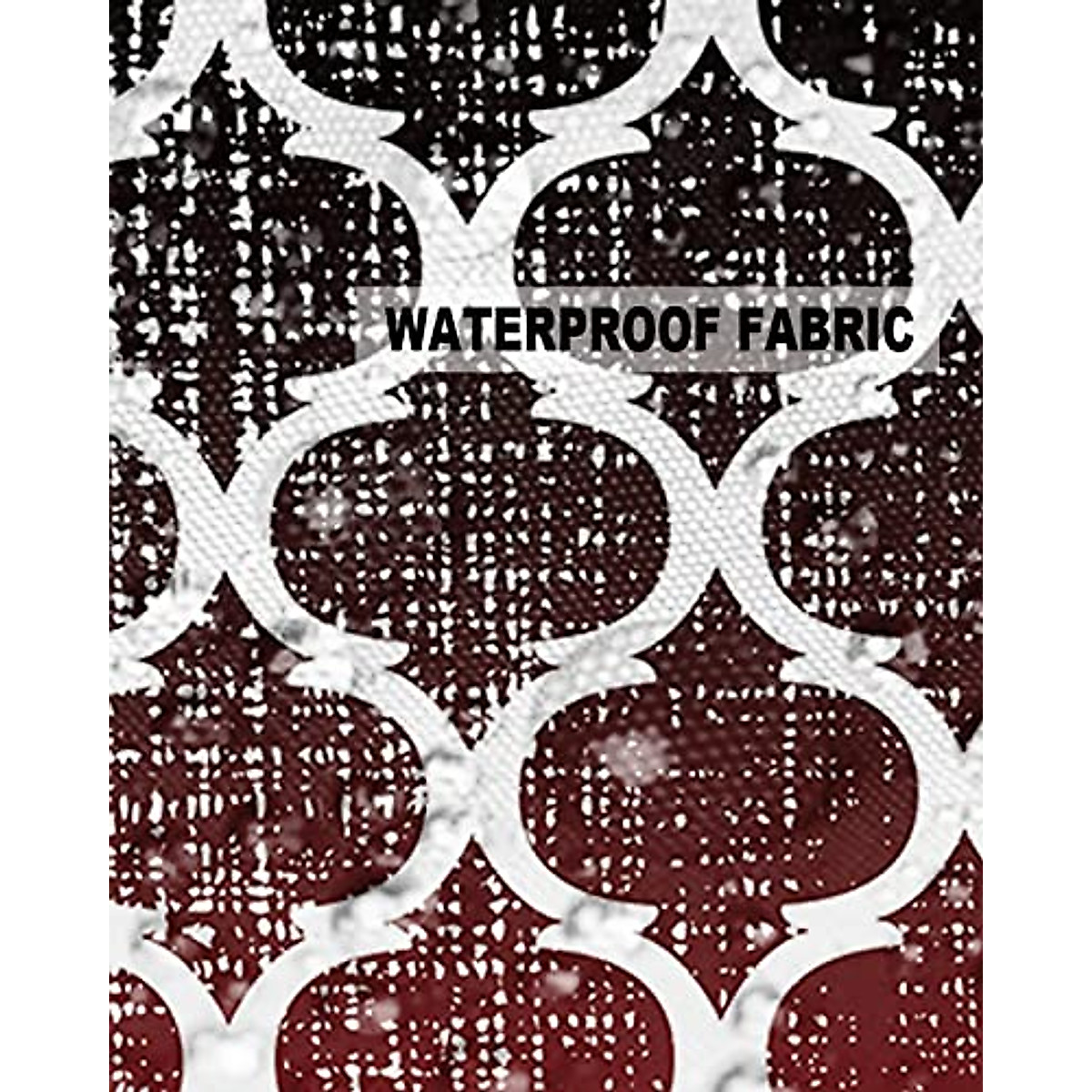 Vandarllin Outdoor Throw Pillows Covers 24X24 Set of 2 Waterproof Black and Red Ombre Gradient Decorative Zippered Lumbar Cushion Covers for Patio Furniture, Morocco Pattern