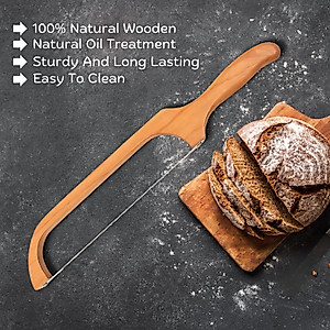 Bread Knife, Bread Bowl Knife - Premium Stainless Steel 15.7" Serrated Bread Knife for Homemade Bread - Suitable for Sourdough Bread, Bagels