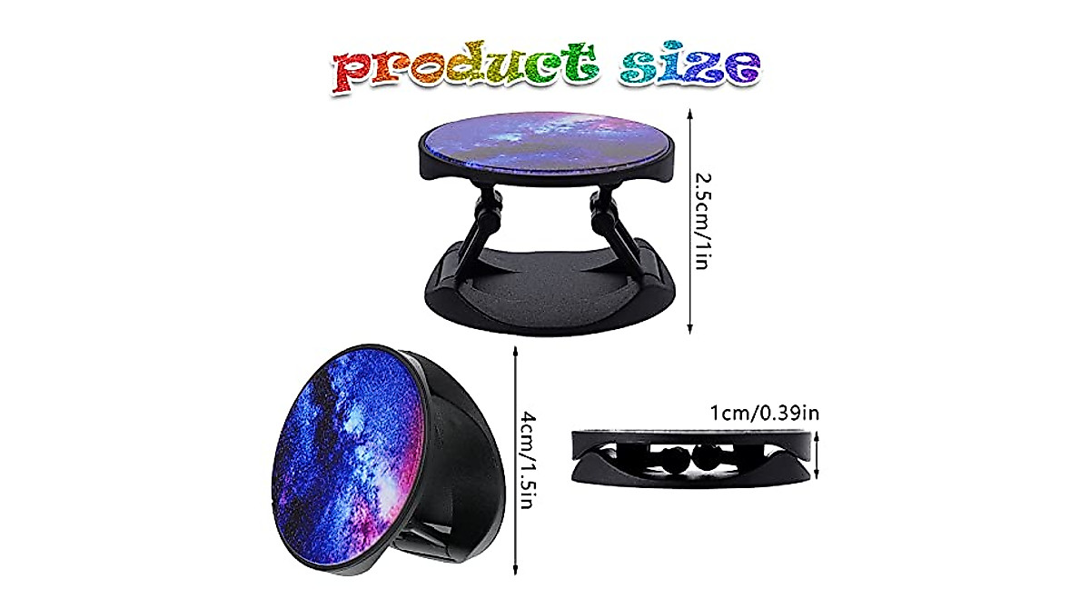 9 Pieces Colorful Cell Phone Grip Holders for Secure Smartphone Use