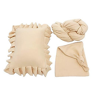 Sharely sheep Newborn Photography Wrap Blanket Props Infant Baby Boy Girl Photos Shoot Stretch Swaddle Wrap Hat Pillow Set Outfits