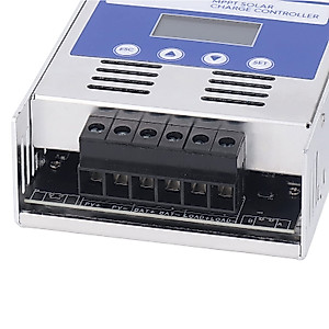 Solar Panel Regulator, Maximum 180VDC Input High Performance Solar Controller MPPT Full System Protection with LCD Display for Commercial Vehicles (60A)