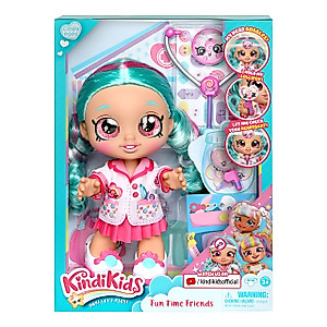 Kindi Kids Fun Time 10 Inch Doll, Dr Cindy Pops with Stethoscope and Shopkins Inspired Lollipop| Changeable Clothes and Removable Shoes | for Ages 3+
