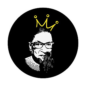 Notorious RBG Ruth Bader Ginsburg DIssent Crown and Collar PopSockets PopGrip: Swappable Grip for Phones & Tablets