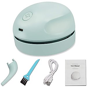 prowithlin Desktop Vacuum Cleaner USB Charging with Vacuum Nozzle Cleaning Brush, Detachable Design & Portable Mini Table Dust Vaccum Cleaner Crumbs, Piano, Computer, Car Etc