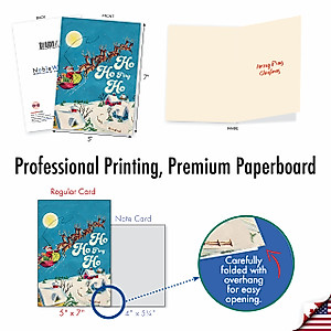 The Best Card Company Variety Pack of 10 Christmas Greeting Cards with Envelopes, Humor Holiday Assortment for Men and Women (10 Designs, 1 Each) Very Merry O+D AC6712XSG-B1x10