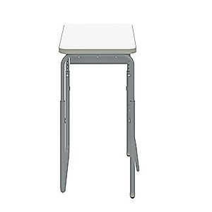 Safco Products AlphaBetter 2.0 Height – Adjustable Student Desk with Swinging Footrest Bar and Book Box, Sit to Stand, 29”-43” w, Dry Erase
