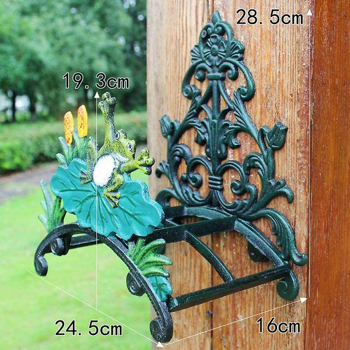 DFONCE Garden Hose Holder Metal Sturdy Decorative European Style Outdoor, Wrought Iron, 131 Foot Hose Capacity, Wall-Mounted (Size : Frog)