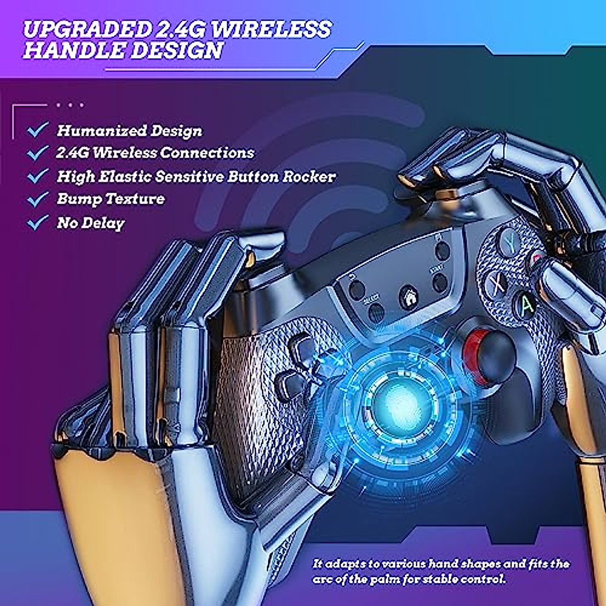 Wireless Retro Game Console, Equipped with 64G TF Card Plug and Play, Nostalgia Game Stick 4K 20000+ Games Built-in, 9 Classic Emulators, with Dual 2.4G Upgraded Wireless Controllers, Black