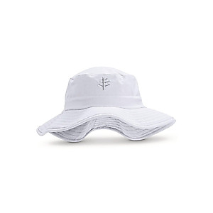 Coolibar UPF 50+ Women's Brittany Beach Hat - Sun Protective (One Size- White)